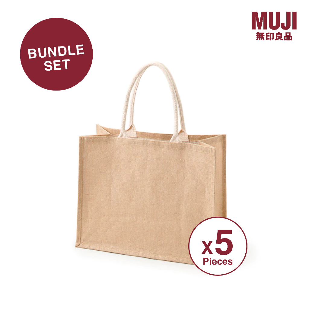 MUJI Jute Bag 5 Pieces Set (SS23) | Shopee Malaysia
