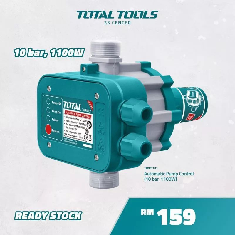 Total Automatic Pump Control / Pressure Switch 10Bar 10A (TWPS101 ...