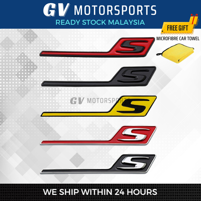 READY STOCK 3D New ABS S Badge Car Rear Emblem Sticker For Mercedes ...
