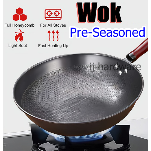 Premium Pre-Seasoned Wok Premium Traditional Wok /Carbon Steel Wok ...