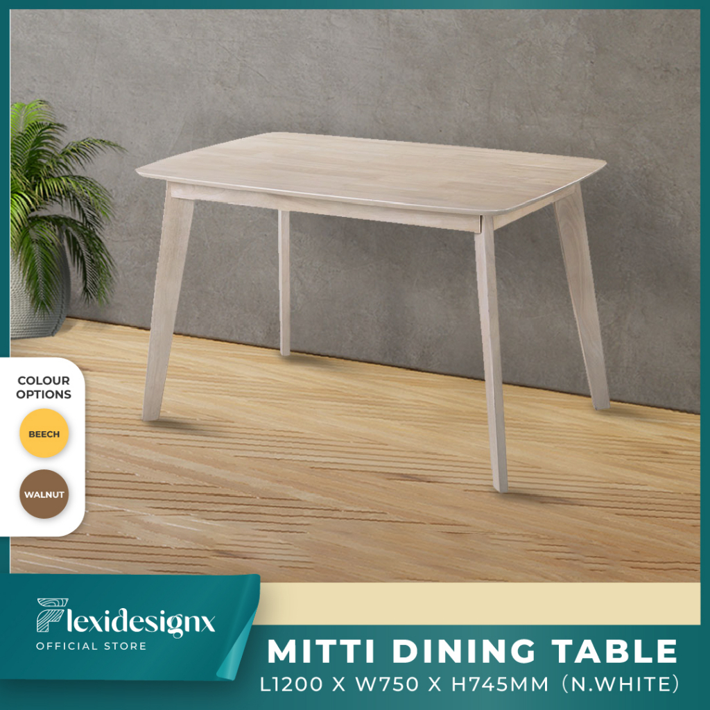 120cm Modern Dining Table Solid Wood Restaurant Table / Cafe Table ...