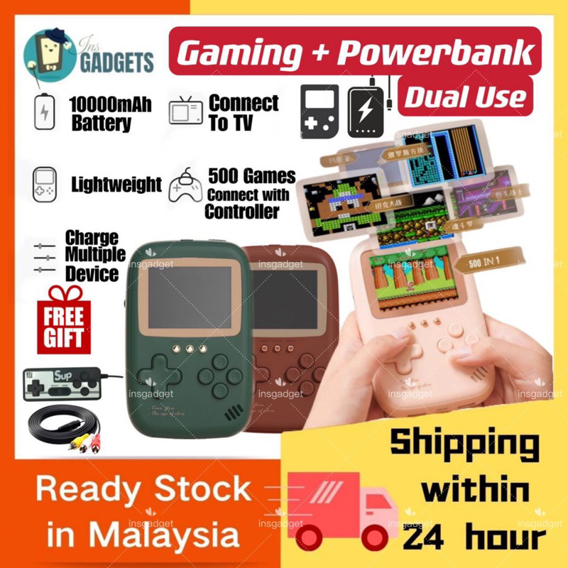 ️‍🔥10000mAh Gaming Powerbank ️‍🔥 500 Games Game Powerbank Handheld Game ...