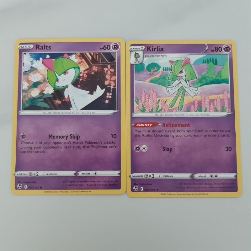 Pokemon Card TCG : Silver Tempest: Ralts & Kirlia 068/195 (NON HOLO ...