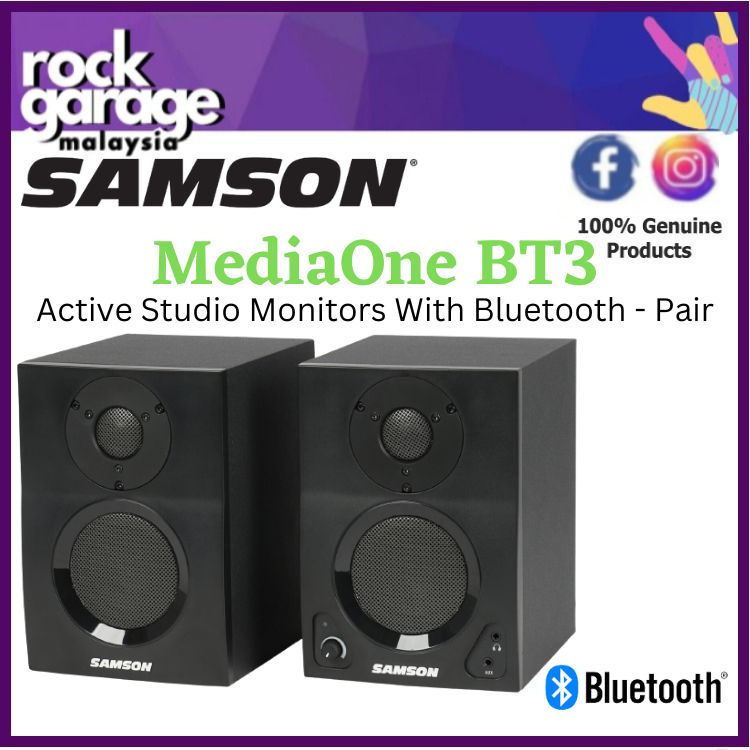 Samson MediaOne BT3 Active Studio Monitors With Bluetooth - Pair ...