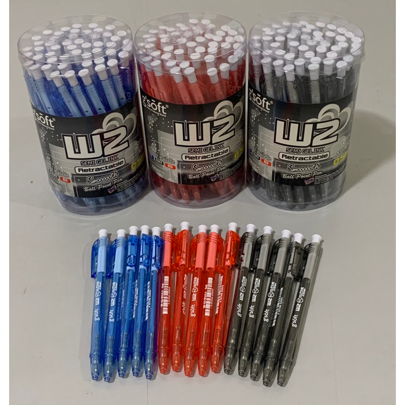 G'Soft W2 SEMI GEL INK 0.5mm PEN RETRACTABLE -BALL PAINT PEN (NEEDLE ...