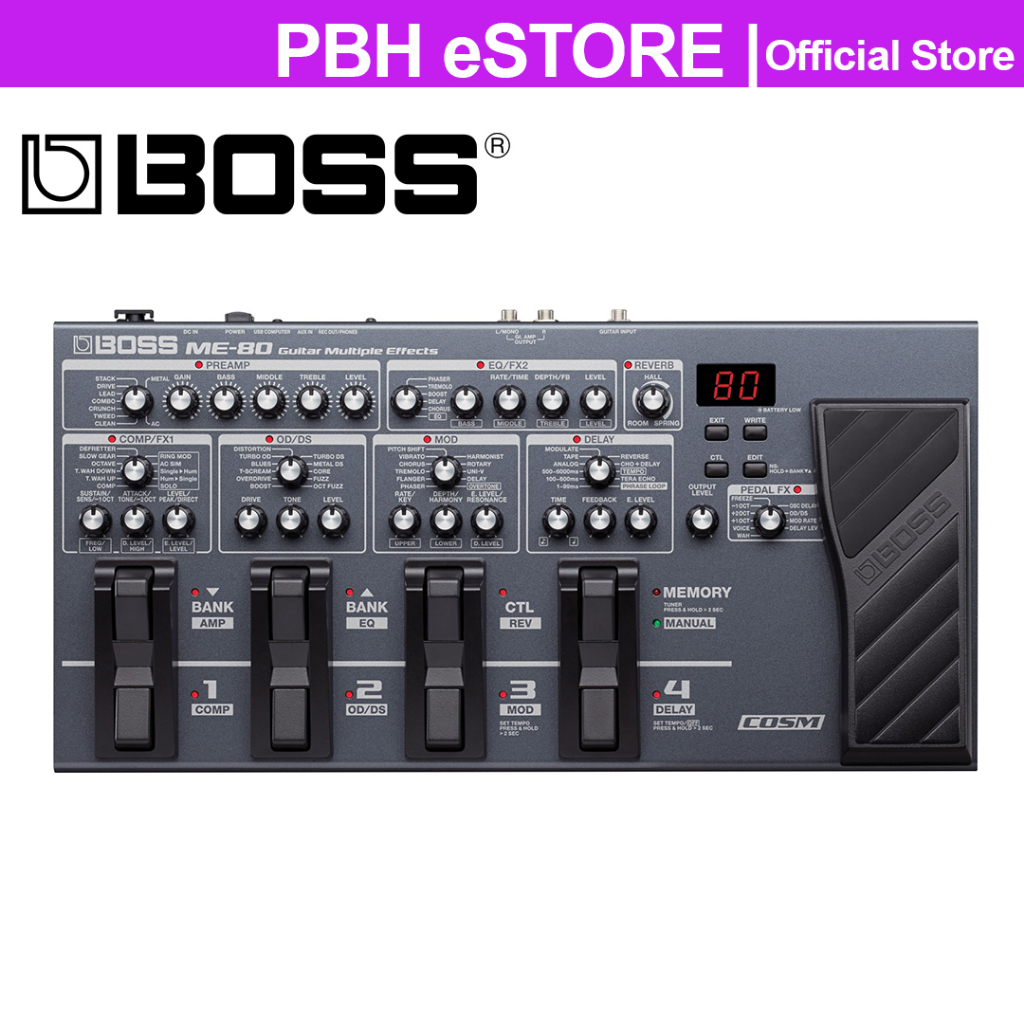 BOSS ME-80 Multi-Effects Pedal with Original Adapter (ME80 / ME 80 ...