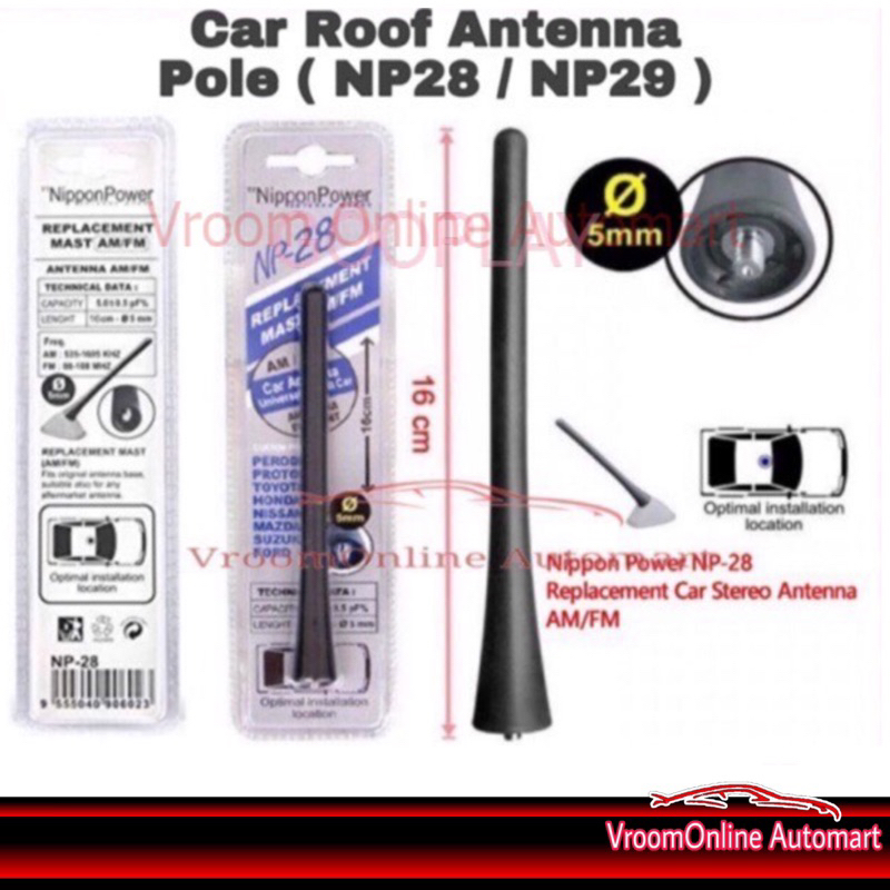 Car Roof Radio Antenna Pole Mast Perodua Myvi Alza Proton Waja Persona Vios Wish Swift (Nippon ...