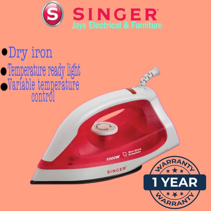 SINGER Light Weight Dry Iron DI08 | Shopee Malaysia