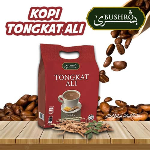 Bushro Kopi Tongkat Ali Minuman Pracampuran Tongkat Ali dan Madu (500gm 20Sachet x 25gm ...