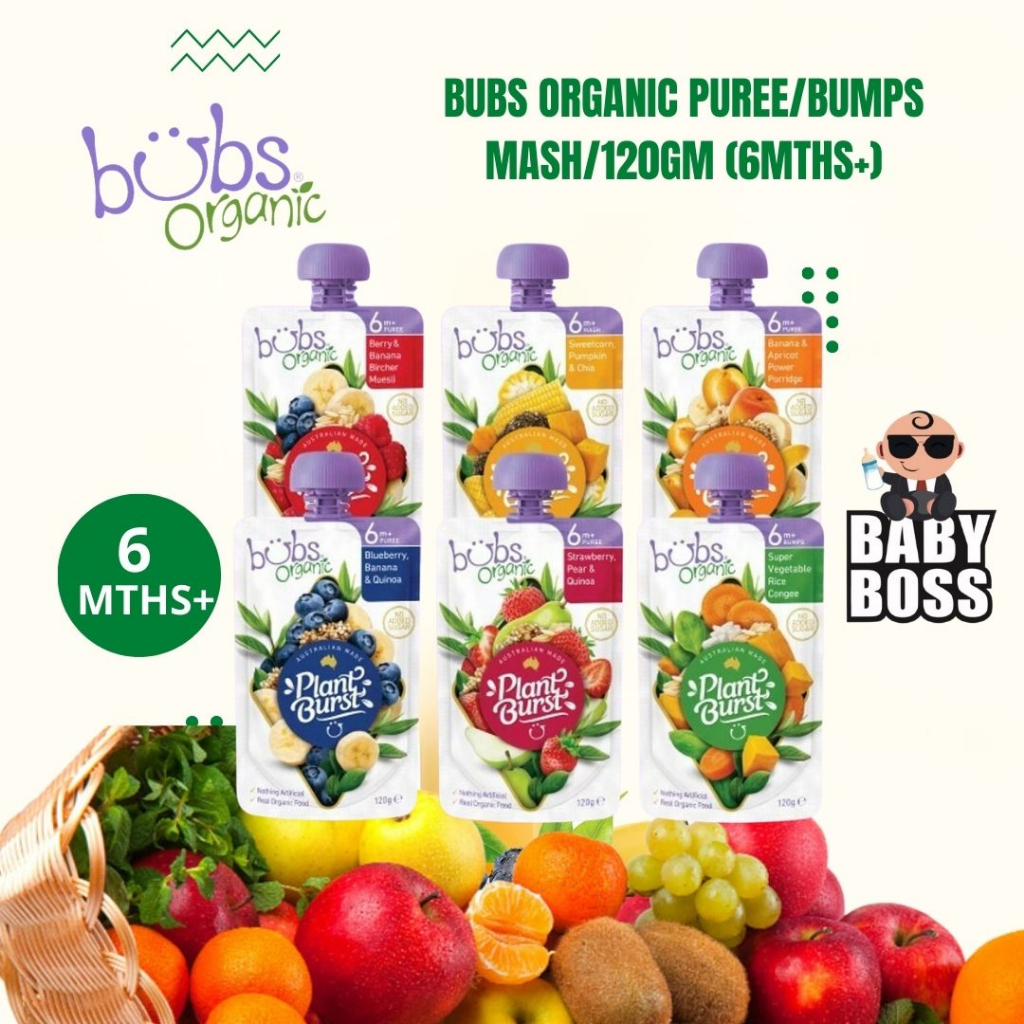 BUBS ORGANIC PUREE/BUMPS MASH 6mths+ | Shopee Malaysia