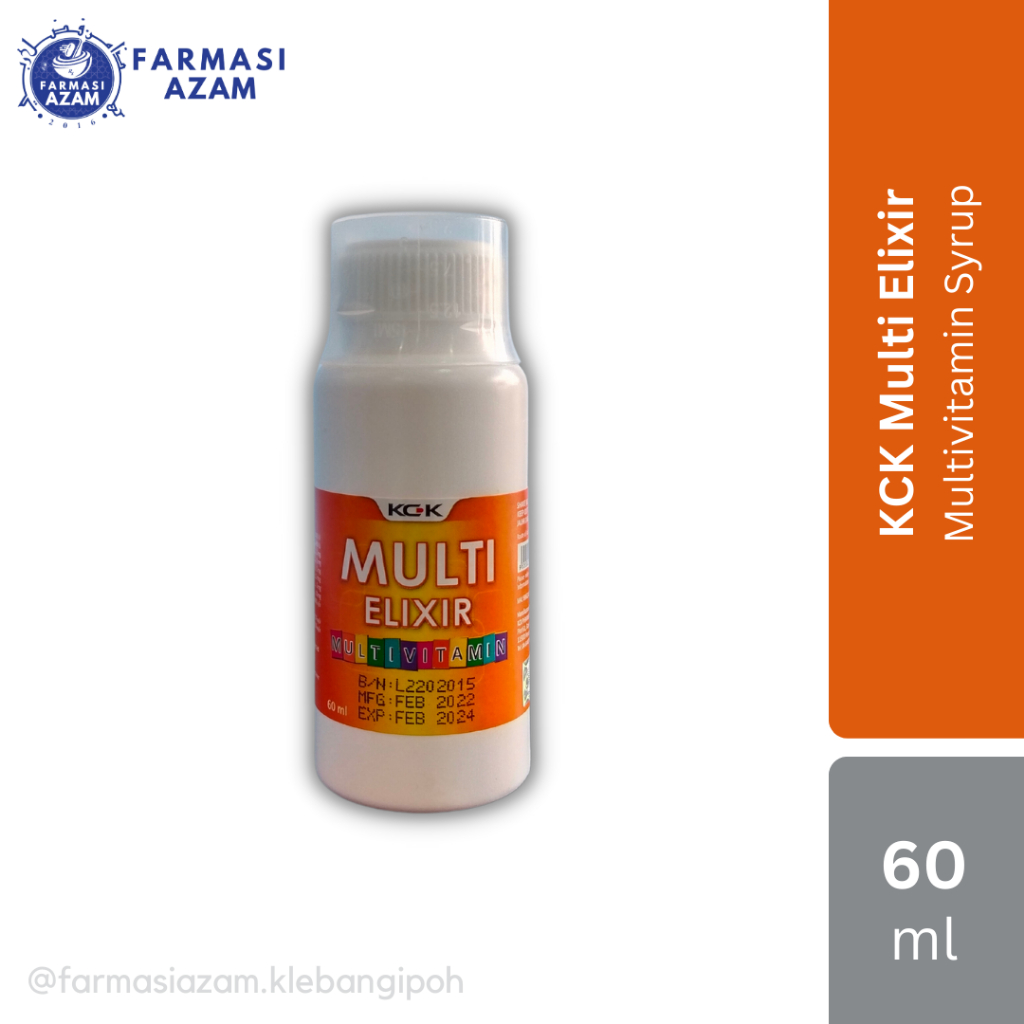 KCK MULTI ELIXIR MULTIVITAMIN SYRUP 60ML (EXP: 07/24) | Shopee Malaysia