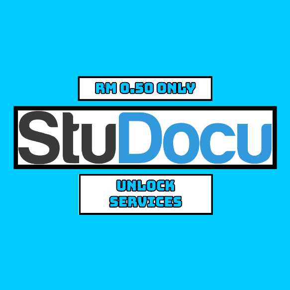 STUDOCU UNLOCK SERVICES ( FAST RESPONSE ) | Shopee Malaysia