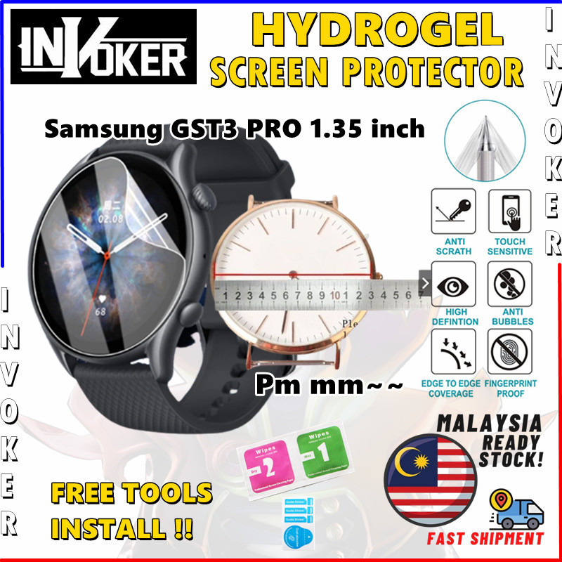 Samsung GST3 PRO 1.35 inch Men Smart Watch GS3 Max / Hydrogel Screen Protector | Shopee Malaysia