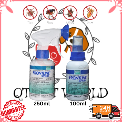 Frontline Spray for Cats & dogs Anti Ticks-Flea Kutu (100ml/250ml ...