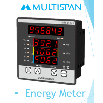 MULTISPAN dpm digital power meter with kwh display AVH-14N-M1RS485 ...