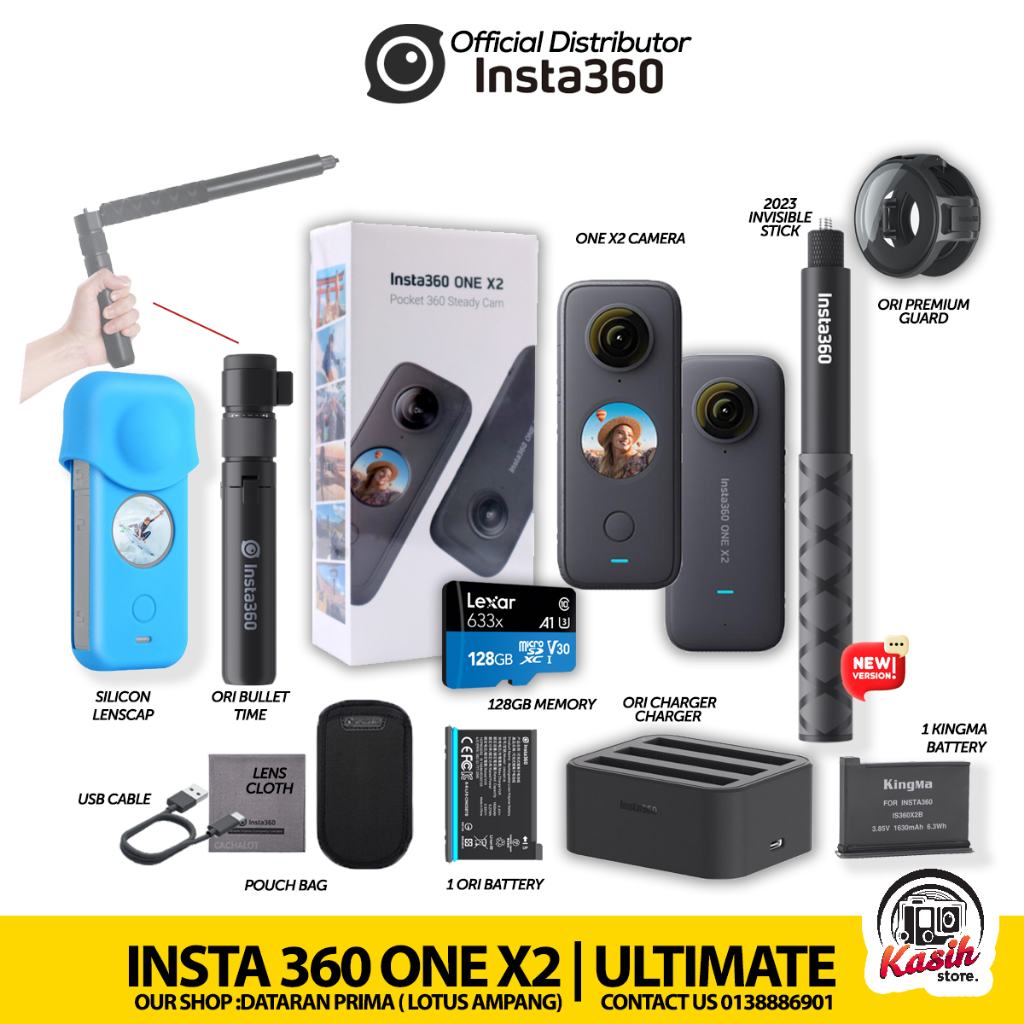 Insta 360 One X2 360 VIdeo Official Insta 360 Dealer Combo Package ALL ...