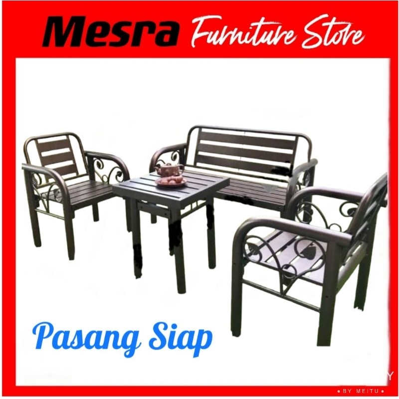 Set Kerusi dan Meja Besi untuk Garden /kerusi santai | Shopee Malaysia