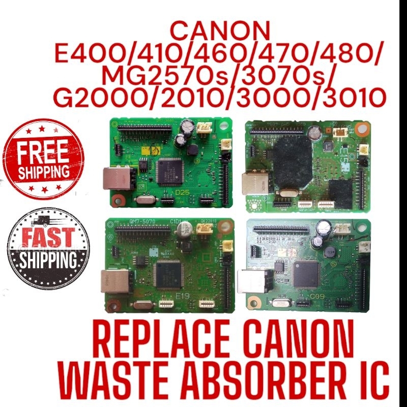 CANON PRINTER E400/410/470.. REPLACE WASTE ABSORBER IC ERROR 5B00 ...