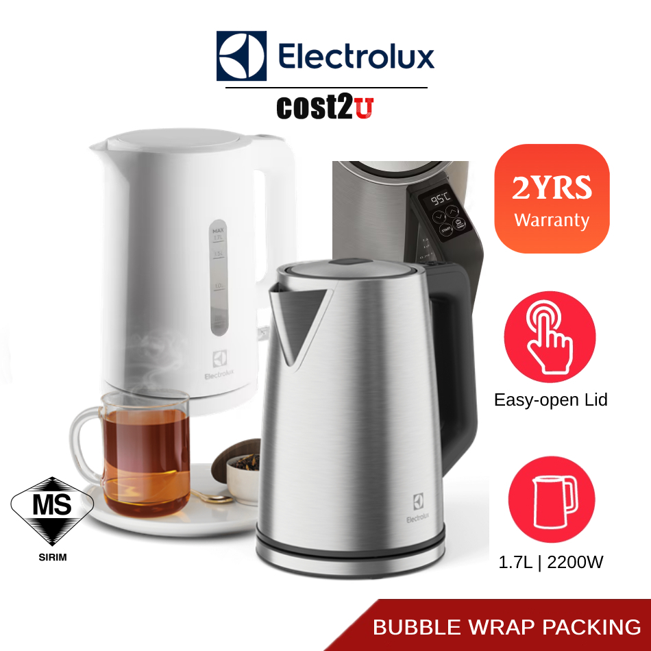 Electrolux 1.7L Electric Kettle | E2EK1-100W (EEK1303W Cerek Hot Water ...
