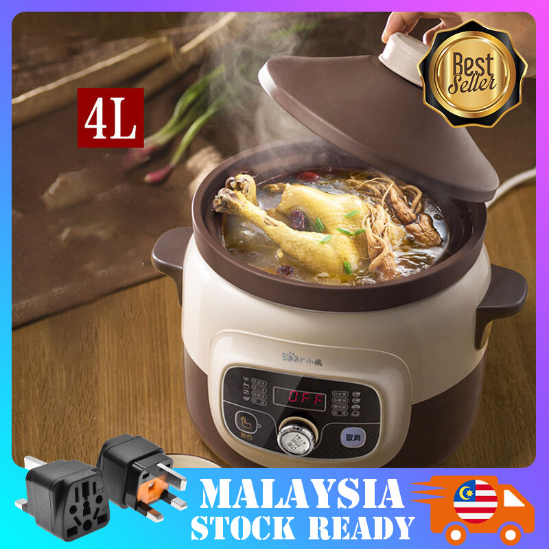 Bear electric cooker purple clay pot soup pot plug-in automatic ...