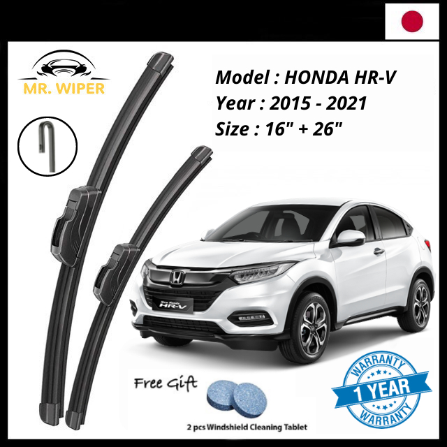 🔥 MR WIPER🔥 HONDA HRV HR-V (2015-2021) MR WIPER JAPAN TECHNOLOGY WIPER ...