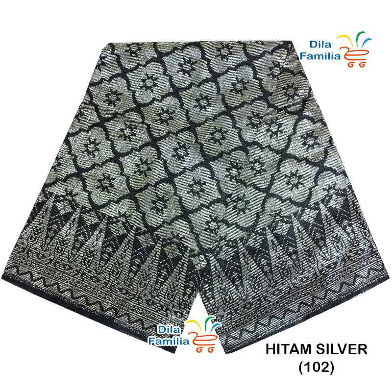 Sampin Songket Hitam Emas Gold Silver No 11 Tenun Siap Jahit 2 Meter ...