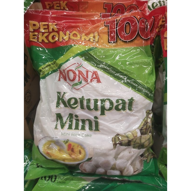 NONA 100pcs Pek Ekonomi Ketupat Mini | Mini Rice Cube Nasi Impit Mini ...