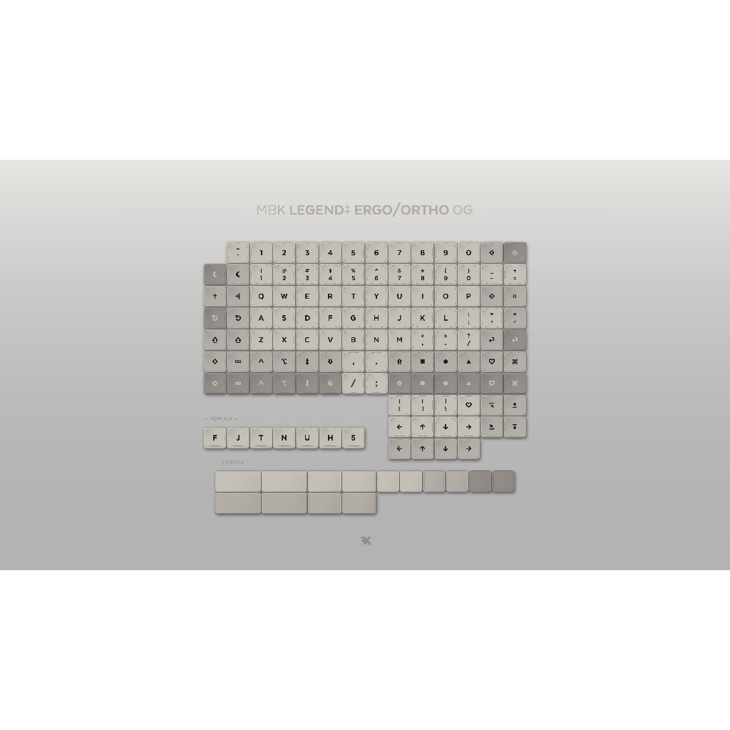 MBK Keycaps Low Profile Choc V1 Mechanical Split Ergonomic Keyboard ...