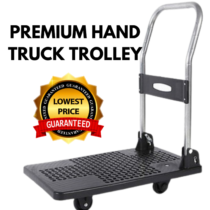 Hand Truck Iron PVC Foldable Small Trolley Iron Bull Trolley Portable ...