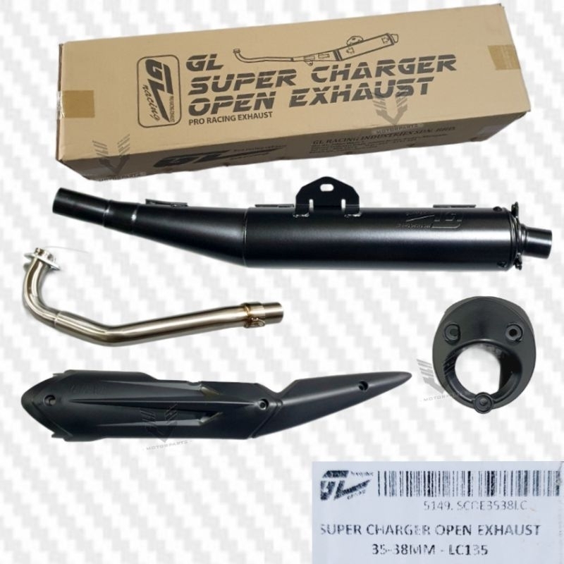 Y15ZR/RSX150/RS150/LC135 GL RACING SUPER CHARGER OPEN EXHAUST RACING ...