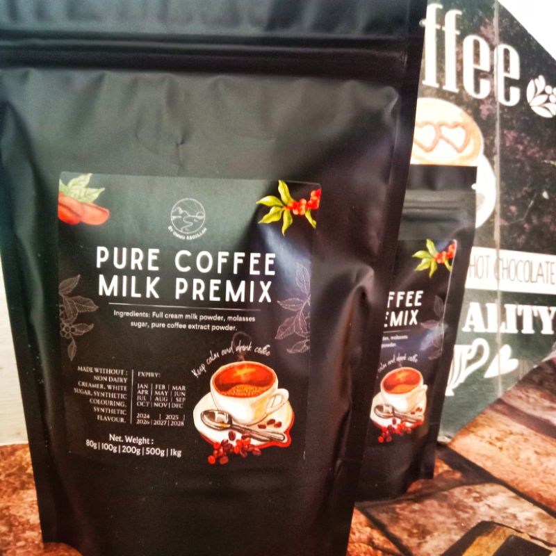 100% Pure coffee milk premix(coffee latte/serbuk kopi instant/kopi ...