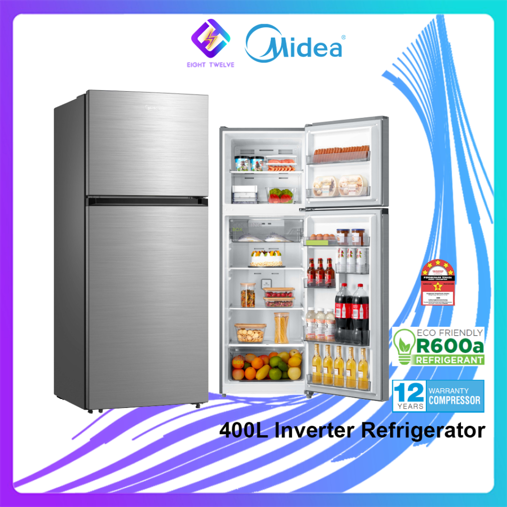 "NEW"Midea Refridgerator 400L Inverter Quattro 2 Door Refrigerator ...