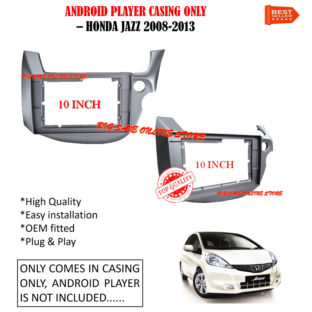 HONDA JAZZ 2008 - 2013 10 INCH ANDROID PLAYER CASING | Shopee Malaysia
