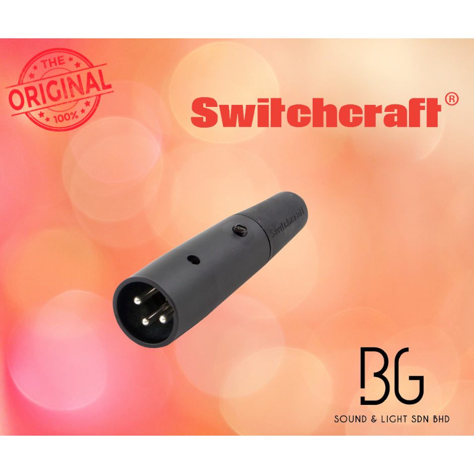 SWITCHCRAFT A3MB A Series 3 Pin XLR Male Cable Mount, Silver Pins, BlacK | Shopee Malaysia