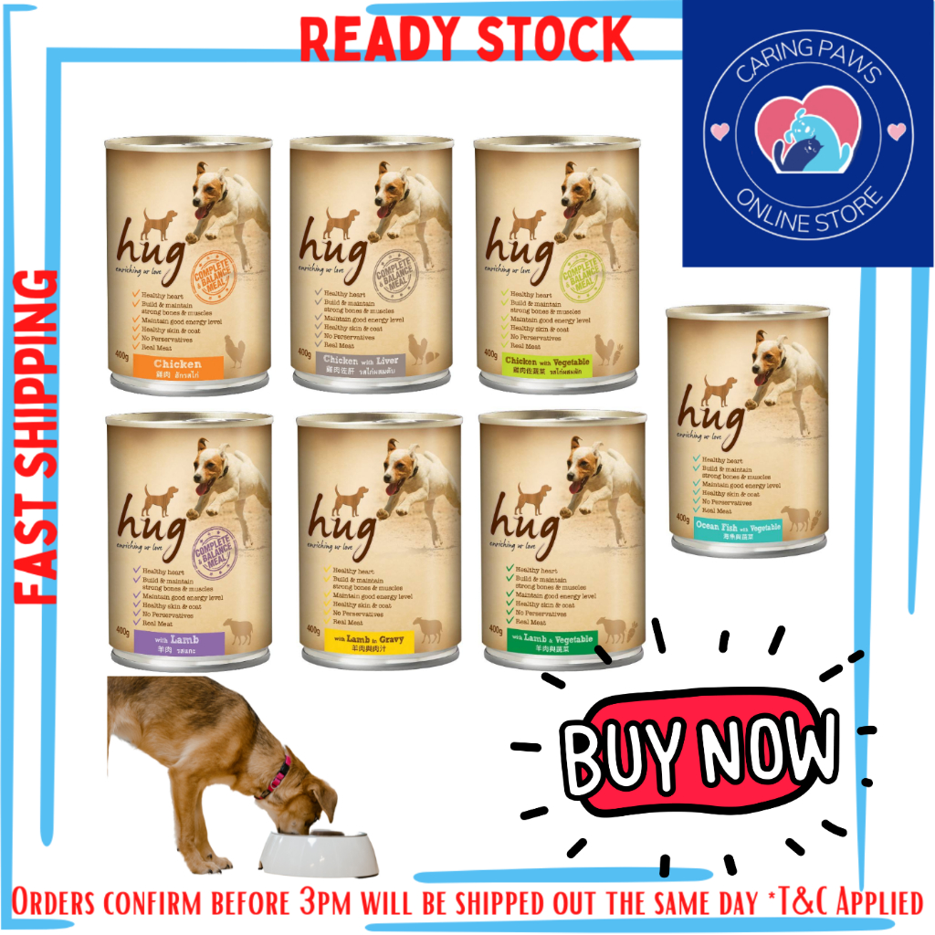 Hug - Dog Canned Wet Food 7 Flavours (400g) | Shopee Malaysia