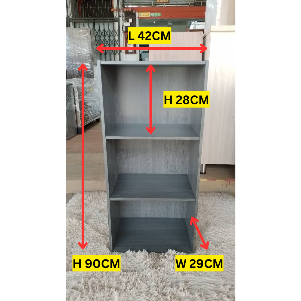 (PERABOT ANN) 3 TIER COLOUR BOX / BOOKSHELF / STORAGE CABINET / MULTI ...