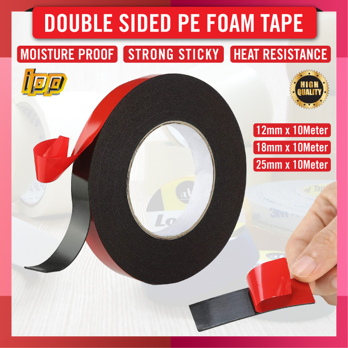 PE Double Sided Foam Tape 12MM / 18MM / 24MM (10 Meter) | Shopee Malaysia