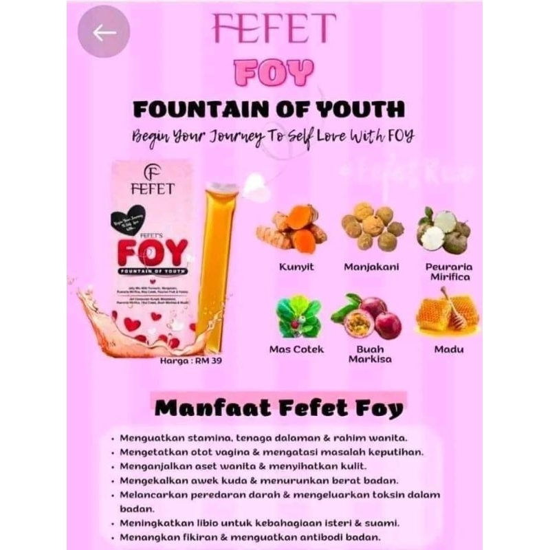 Fefet foy fefet(untuk dalaman) | Shopee Malaysia