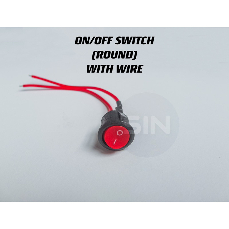 Round Switch On/Off Switch Rocker Switch Push Button Suis With Two Wayar DIY Switch | Shopee ...