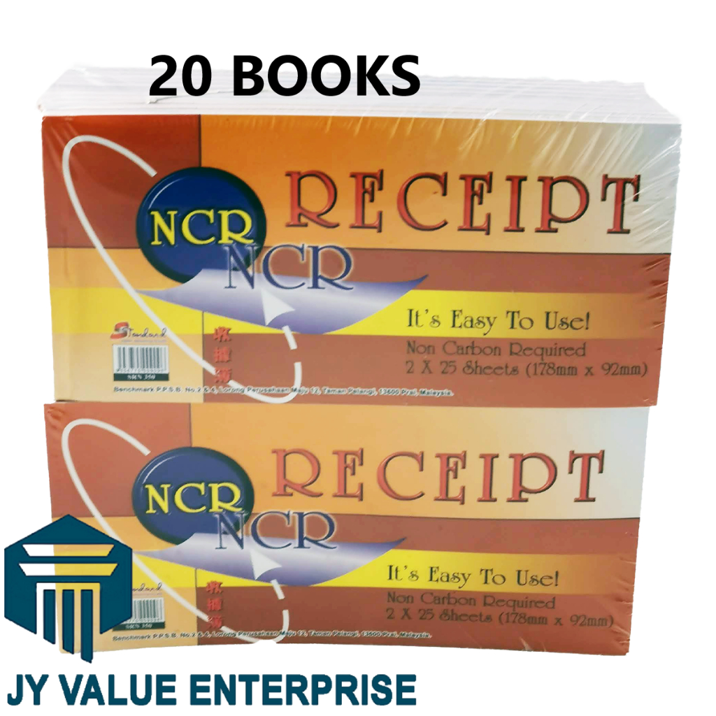 NCR Receipt Book 2ply X 25 Sheets (20 Books) Buku Resit | Shopee Malaysia