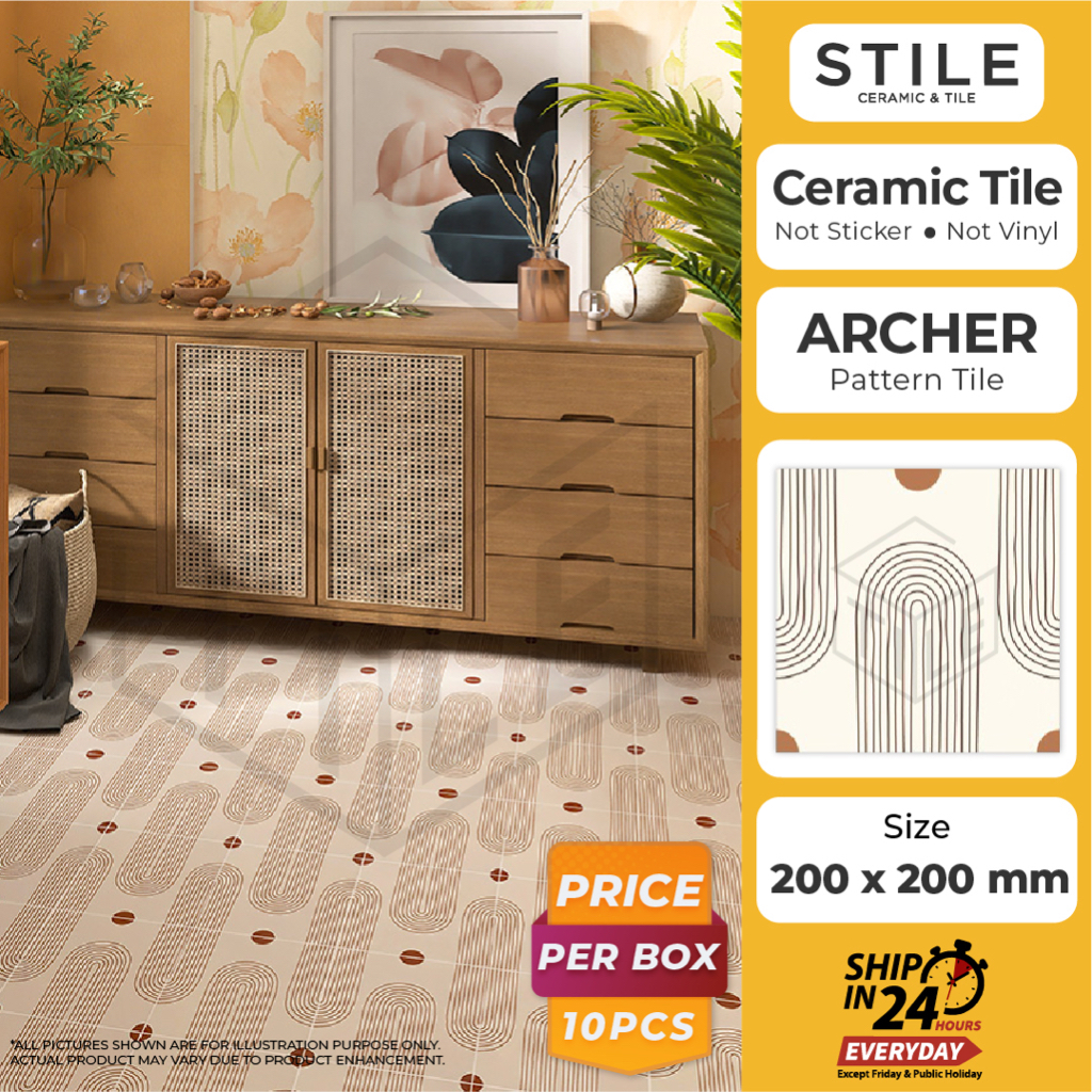 [REAL TILE] 10 PCS ARCHER MOSAIC TILES/MOZEK/CERAMIC TILES/MOZEK DAPUR ...