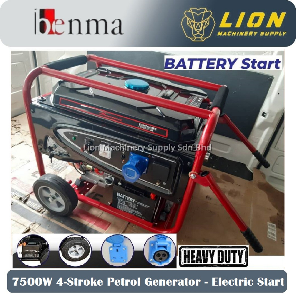 BENMA 7500W (7.5KW) 4 Stroke Petrol Generator with Electric Start ...