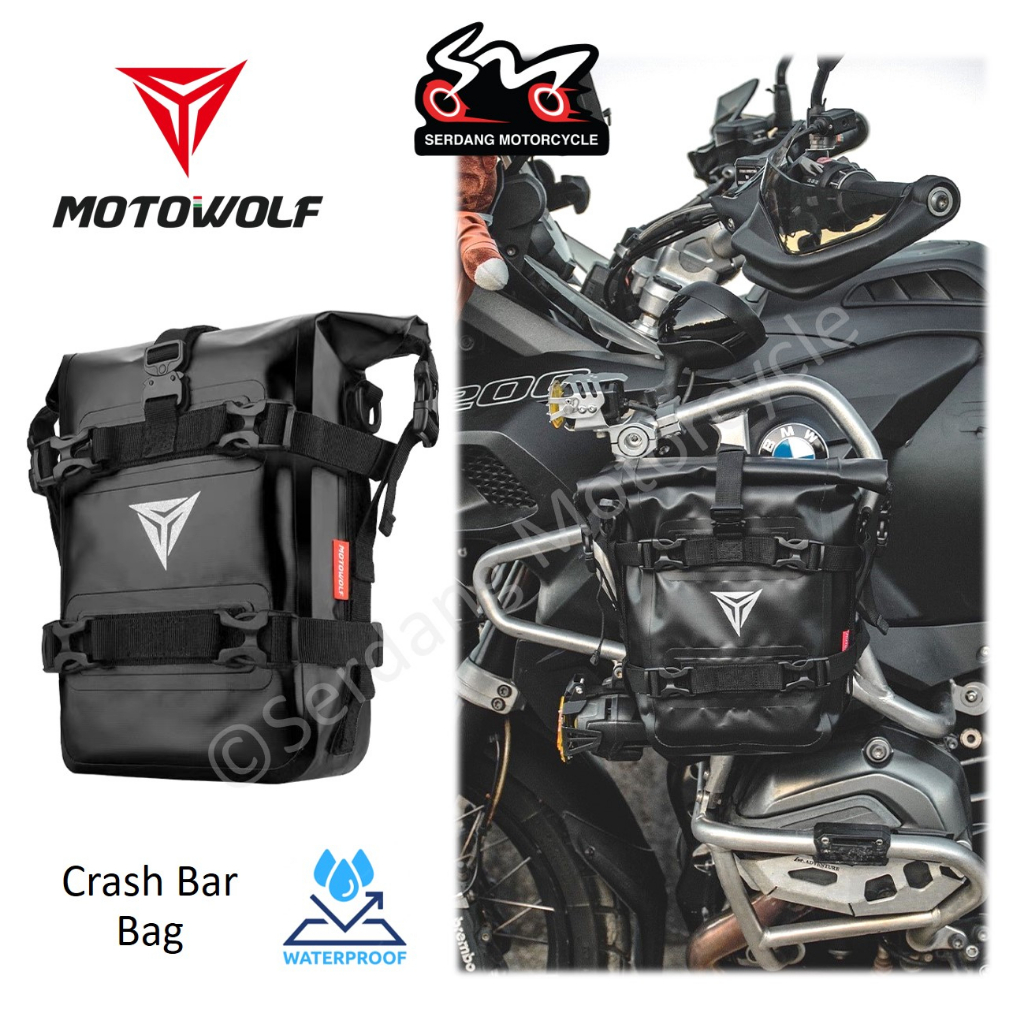 MOTOWOLF Waterproof Bumper Crash Bar Bag Side Bag Sling bag Waterproof ...