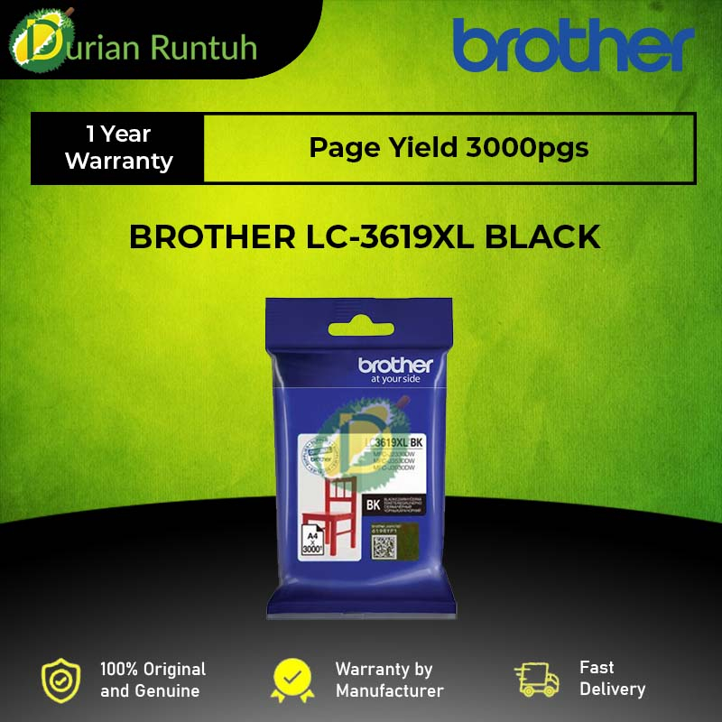 ==ORIGINAL== Brother LC3619XL / LC3617 Black Cyan Magenta Yellow Ink ...