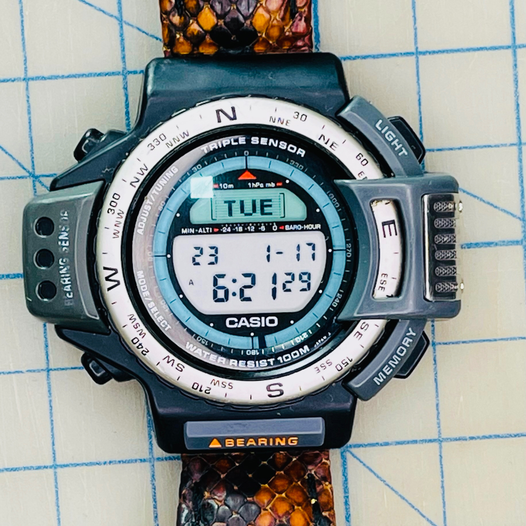 ORIGINAL PROTREK ATC-1100 | DIGITAL | WATER RESIST 100M | TRIPLE SENSOR ...