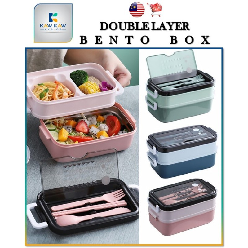 𝐊𝐊𝐒 𝐃𝐨𝐮𝐛𝐥𝐞 𝐋𝐚𝐲𝐞𝐫 𝐁𝐞𝐧𝐭𝐨 𝐋𝐮𝐧𝐜𝐡 𝐁𝐨𝐱 🚚 Microwavable Separate Compartment ...
