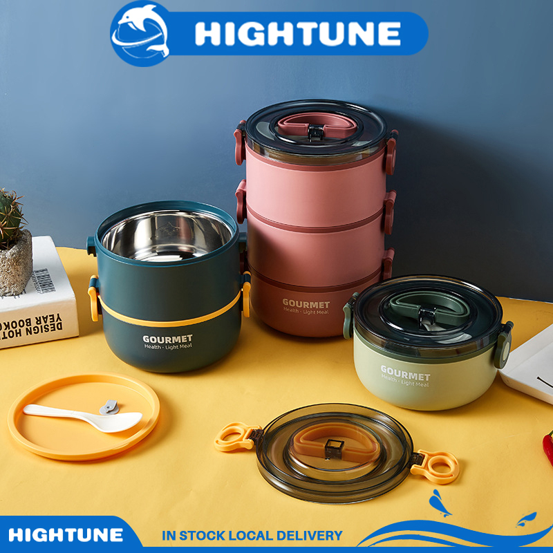HIGHTUNE 2.2L Thermal Lunch Box 304Stainless Food Container Keep Warm ...