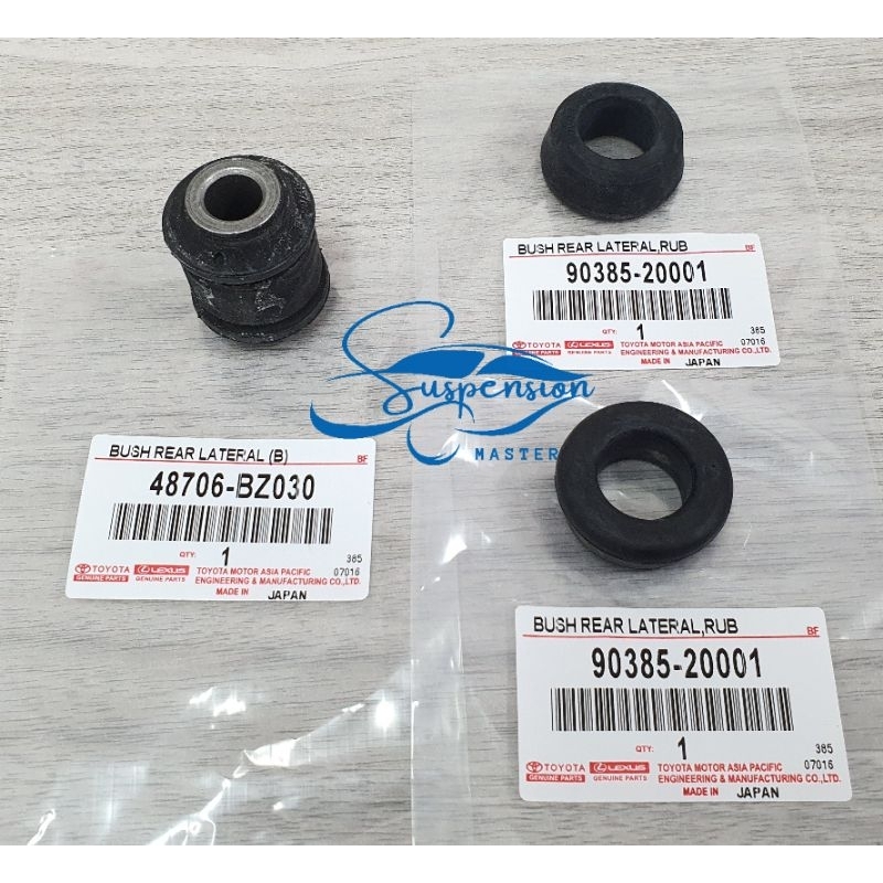 3 IN 1 SET - REAR LATERAL ARM BUSH - TOYOTA AVANZA F601 F602 F651 F654 ...