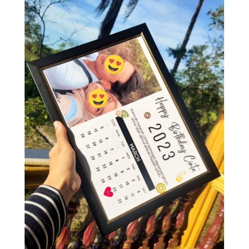 Gift Photo Frame Calender Happy Birthday A4 saiz /gambar calender gift ...