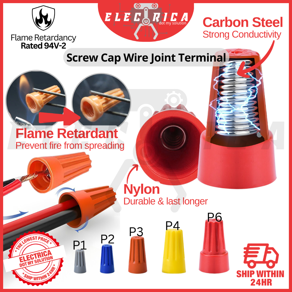 Wire Connectors Screw Terminals /Twisted On Spring Inserted Electrical ...